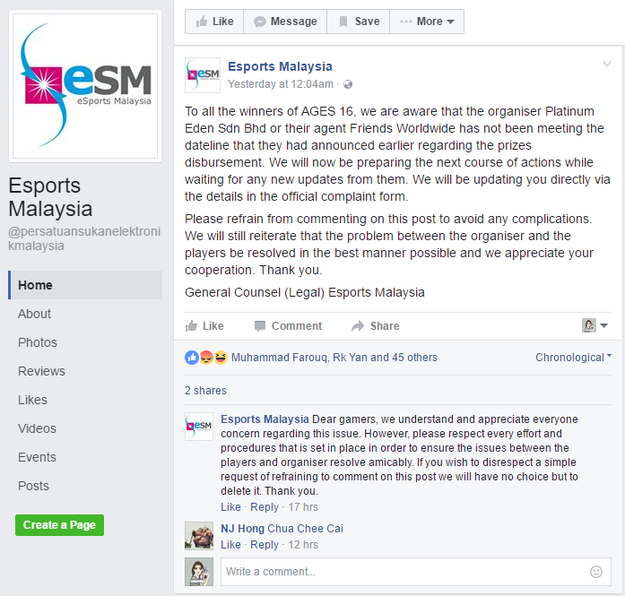 AGES 2016 Controversy - who is really in charge of the prize money ...