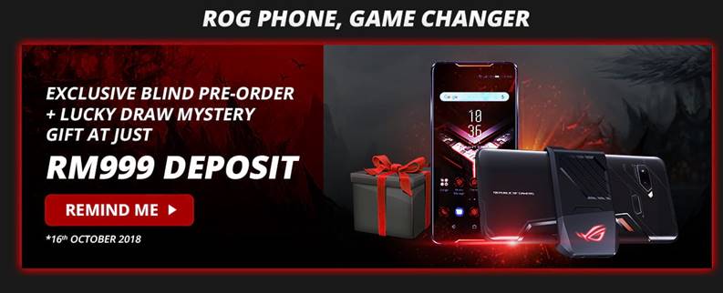 ROG Phone Pre-Order with RM 999 Deposit will be available on Shopee ...