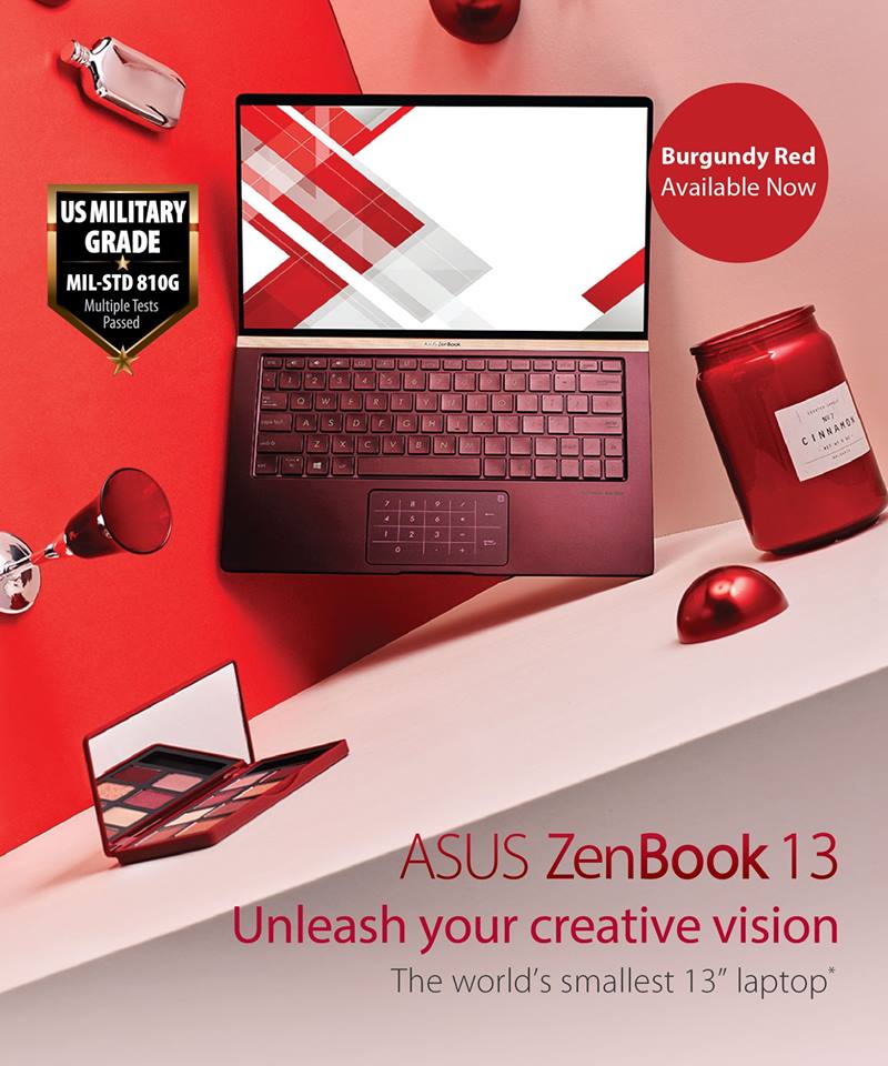 ASUS ZenBook 13 in Burgundy Red is available now from RM4,499 - GamerBraves