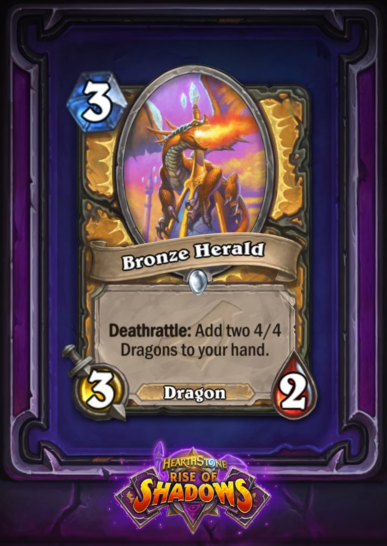 Hearthstone new Dragon cards reveal - Dragon Speaker and Bronze Herald ...