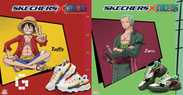 Official One Piece Skechers sneakers available on Lazada - GamerBraves