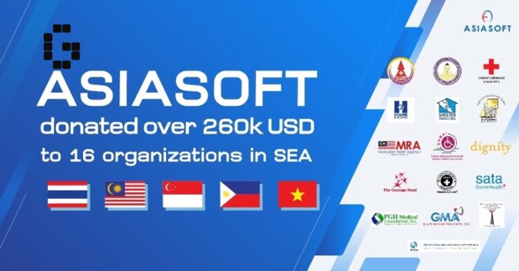 Asiasoft continue ‘Sharing is Caring’ donated over 260k USD to 16 ...