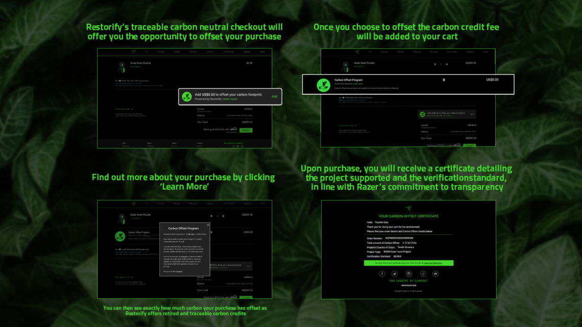 Razer Launches Restorify, a Traceble Carbon Neutral Checkout Solution ...