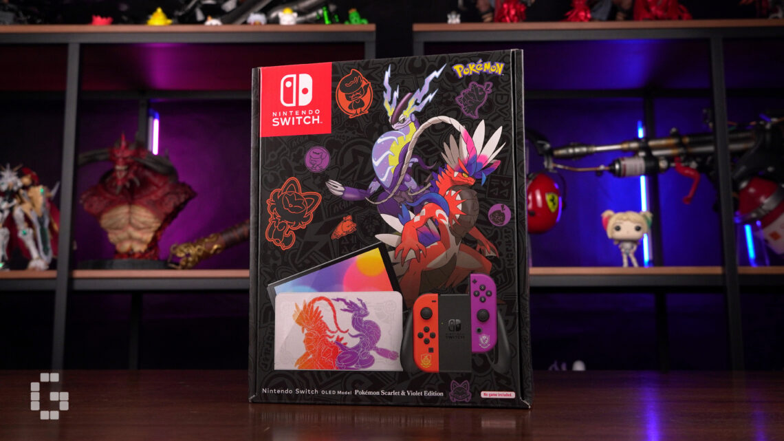 Nintendo Switch OLED Pokemon Scarlet & Violet Edition Unboxing - Travel ...