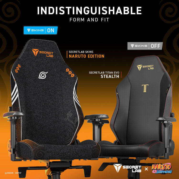 Secretlab Reveals Naruto Shippuden Collection Skins - GamerBraves